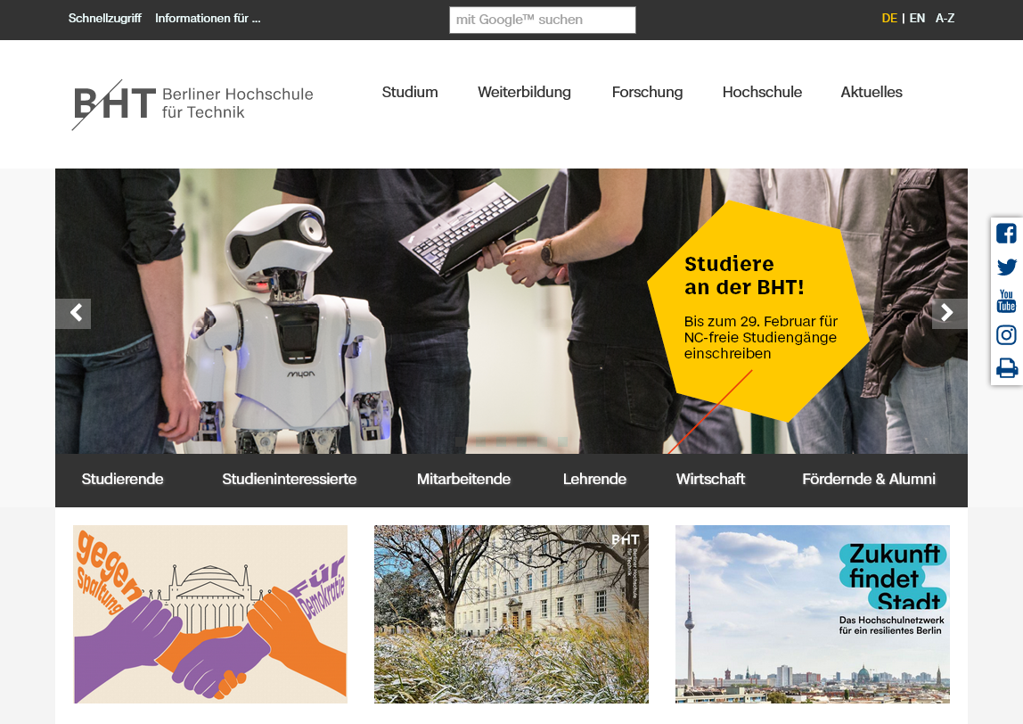 TYPO3 | Berliner Hochschule für Technik (BHT)